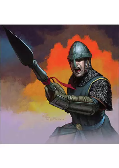 Colour card art - character: pikeman - RPG Stock Art - Dean Spencer Art ...