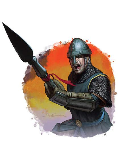 Filler spot colour - character: pikeman - RPG Stock Art - Dean Spencer ...