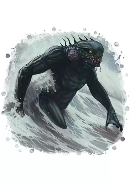 Filler spot colour - character: lovecraftian deep one - RPG Stock Art ...