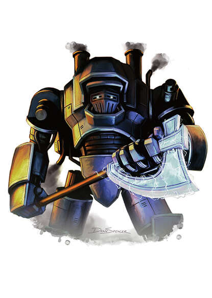 Colour cut out - character: steam automiton - RPG Stock Art - Dean ...