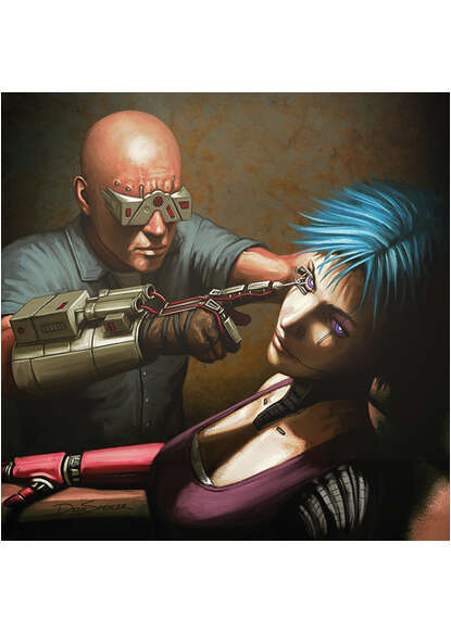 Colour card art - character: cyberpunk ripperdoc - RPG Stock Art - Dean ...