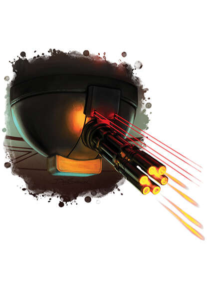 Filler spot colour - items: gun turret - RPG Stock Art - Dean Spencer ...