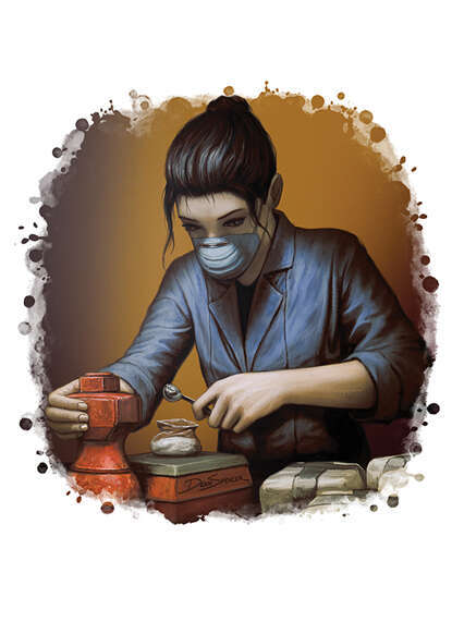 Filler spot colour - character: drug packer - RPG Stock Art - Dean ...