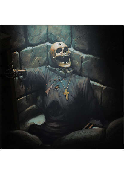 Colour card art - character: skeleton of priest - RPG Stock Art - Dean ...