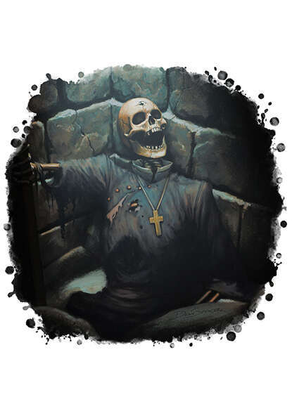 Filler spot colour - character: skeleton of priest - RPG Stock Art ...