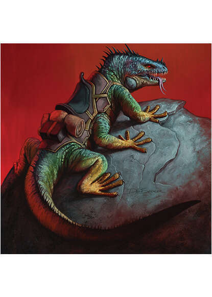 Colour card art - creature: lizard mount - RPG Stock Art - Dean Spencer ...