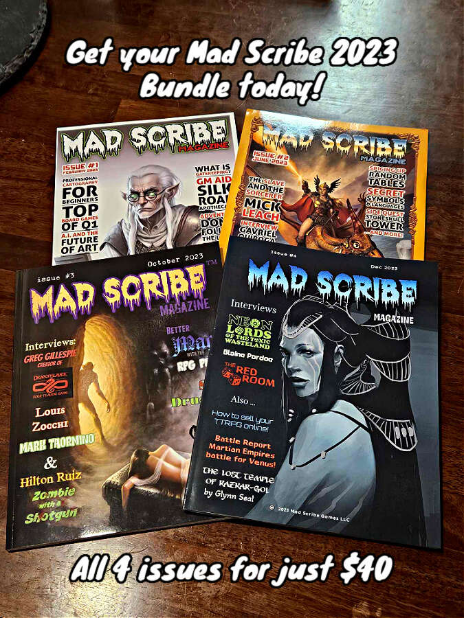 Mad Scribe Magazine issues 1-4 2023 [BUNDLE] - Mad Scribe Games ...