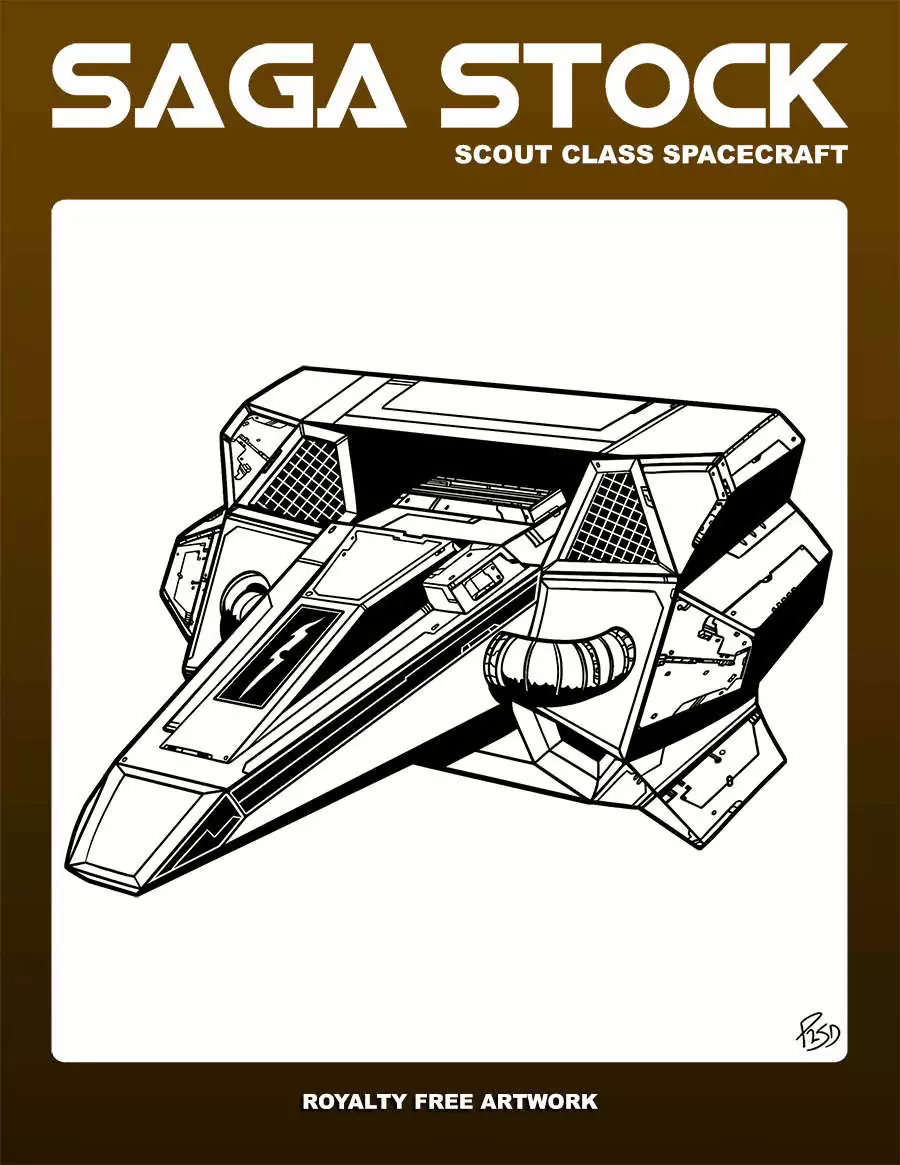 Saga Stock (Scout Class Spacecraft) - Saga Arts | SciFi Stock Art ...