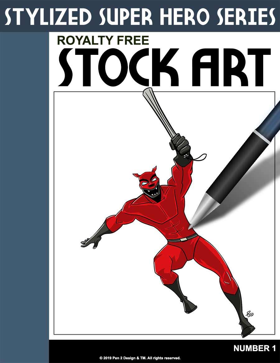 Stylized Super Hero Series #1 - Saga Arts | Misc Stock Art | DriveThruRPG