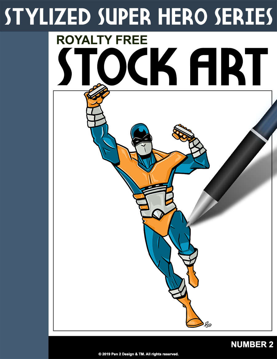 Stylized Super Hero Series #2 - Saga Arts | Misc Stock Art | DriveThruRPG