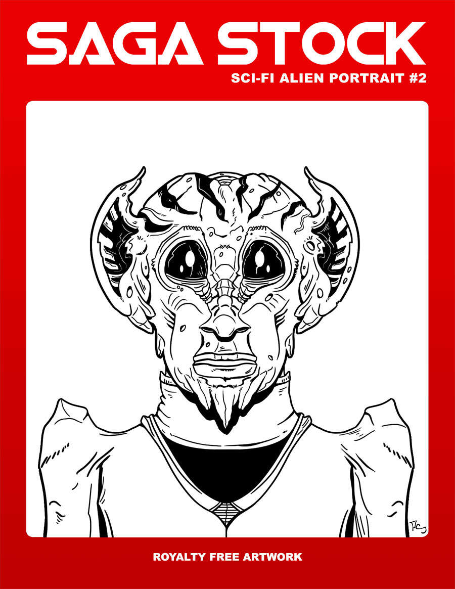 Saga Stock (Alien Portrait #2) - Saga Arts | SciFi Stock Art | Misc ...
