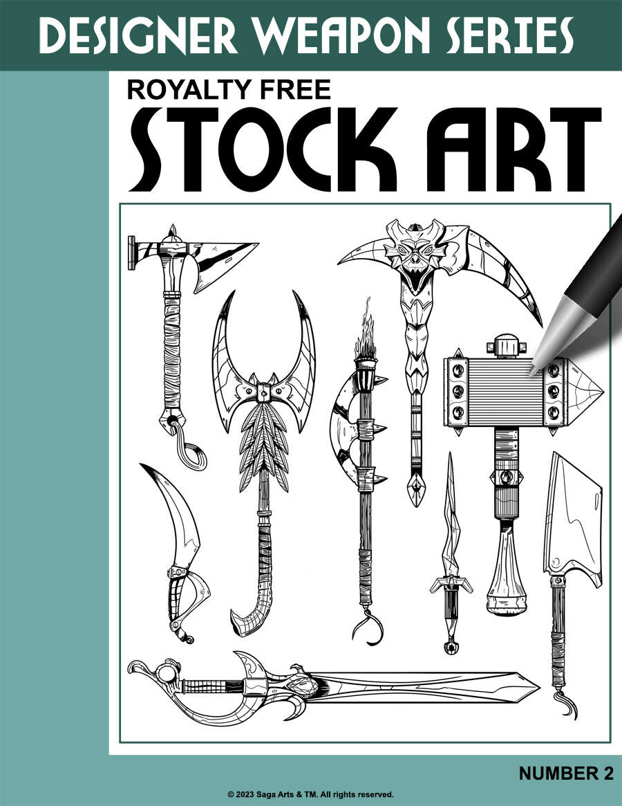 Designer Weapon Series #2 - Saga Arts | Fantasy Stock | DriveThruRPG