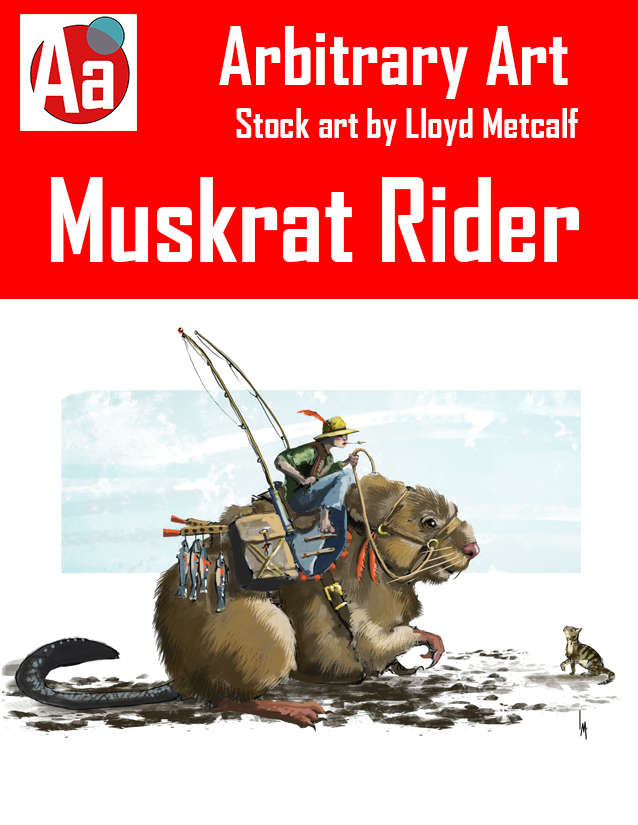 Muskrat Rider Stock Art - Fehu Games | DriveThruRPG