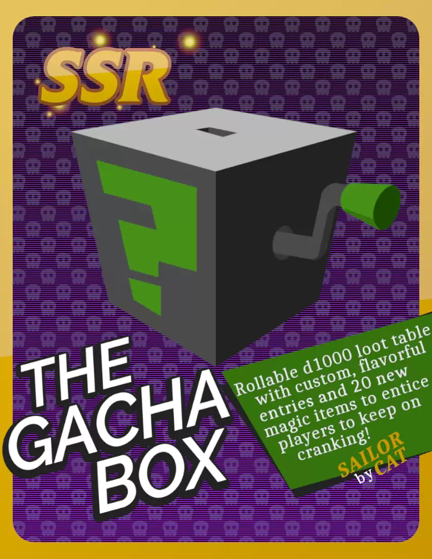 The Gacha Box - SailorCat | Tools and Supplements | DriveThruRPG