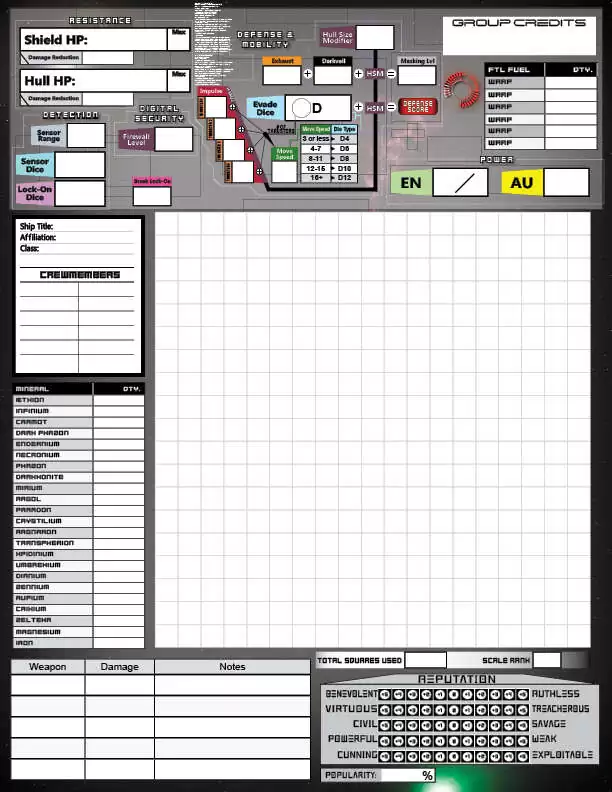 Spaceship Architect Starship Sheet - 26 Letter Publishing | Spaceship ...