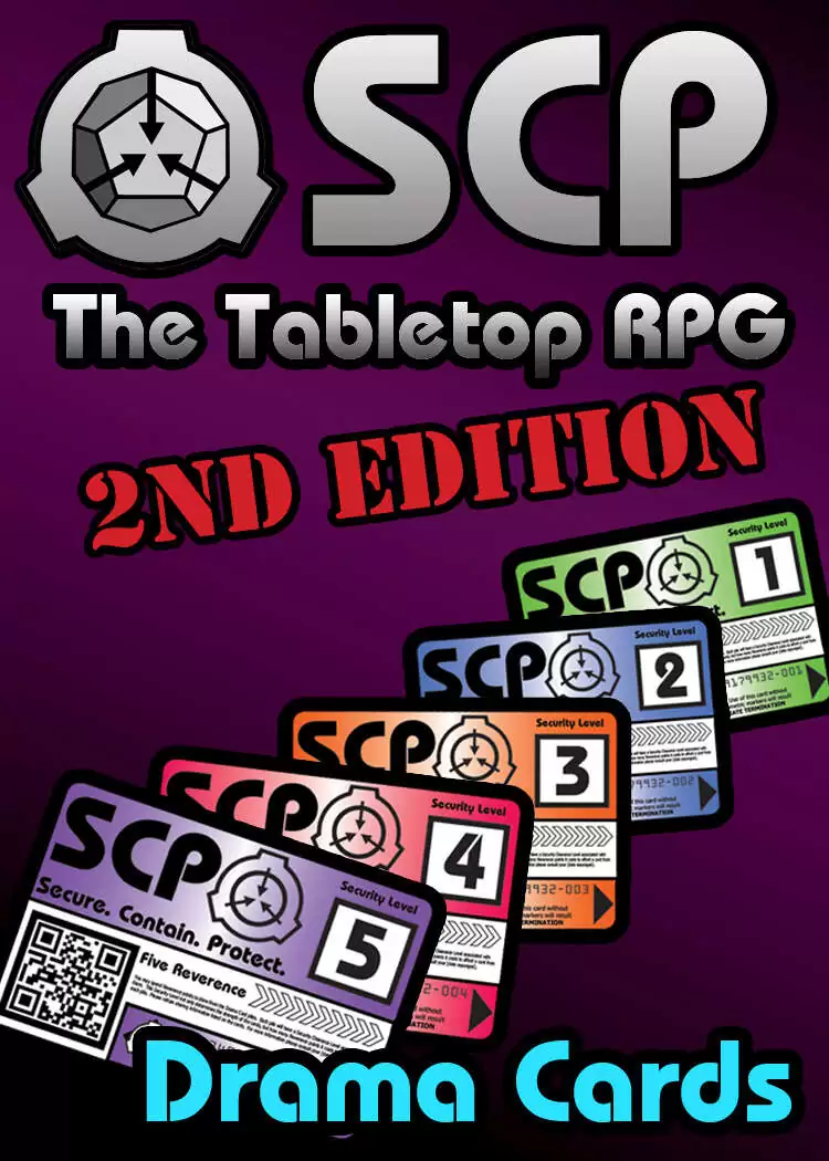 SCP 2e Drama Cards - 26 Letter Publishing | SCP The TTRPG 2nd edition | DriveThruRPG