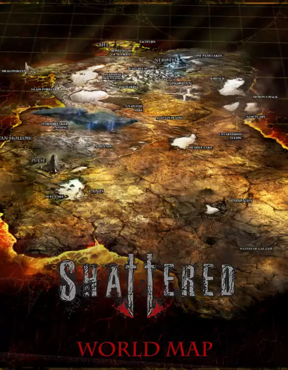 Shattered RPG: World Map - It's Never Dark Enough | DriveThruRPG