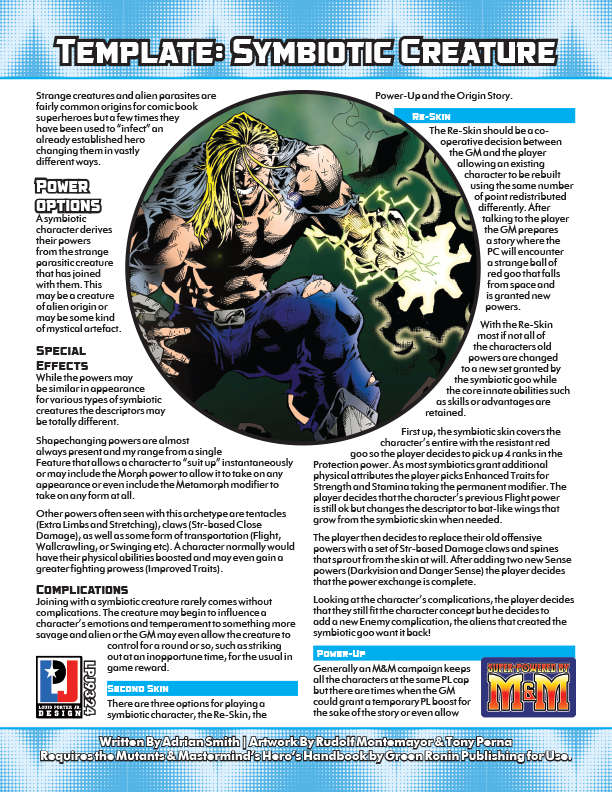 Template: Symbiotic Creature (Super-Powered by M&M) - LPJ Design ...