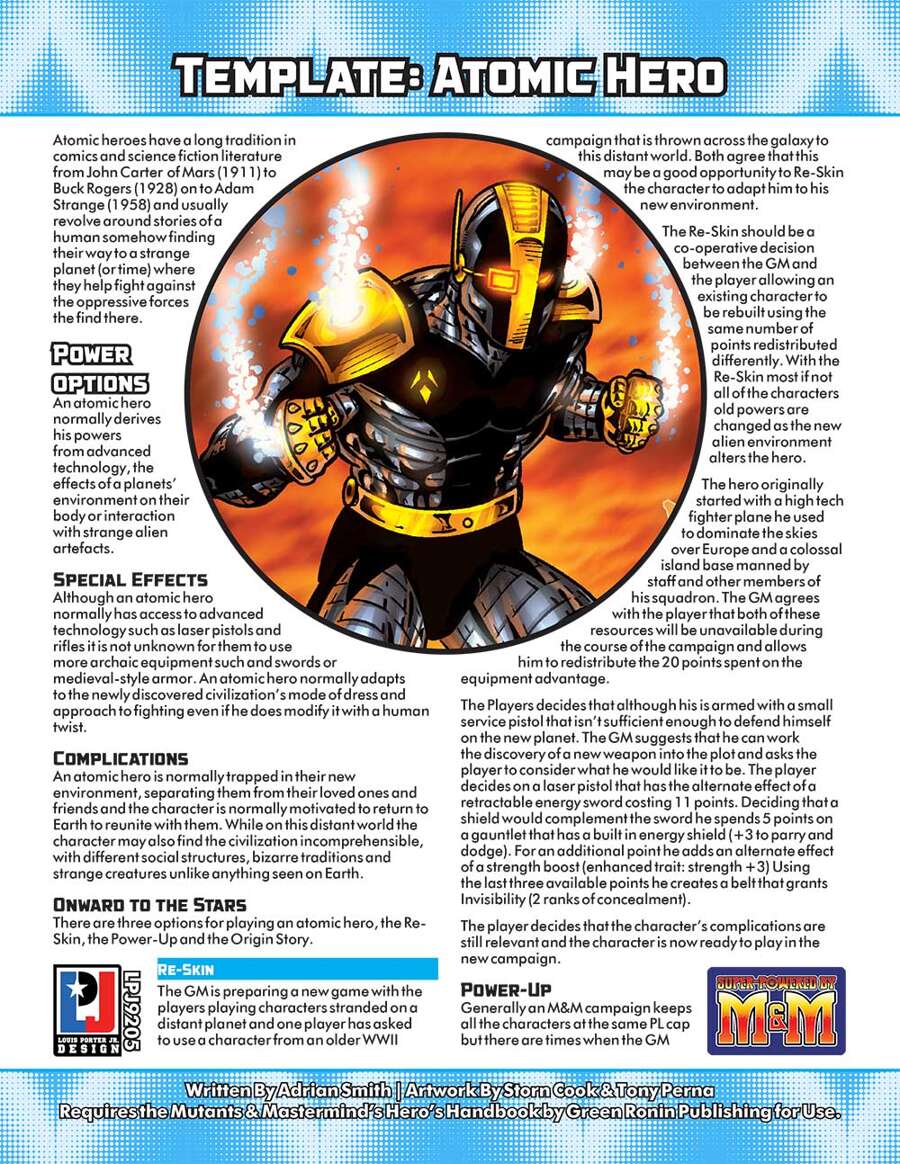 Template: Atomic Hero (Super-Powered by M&M) - LPJ Design | Amazing ...