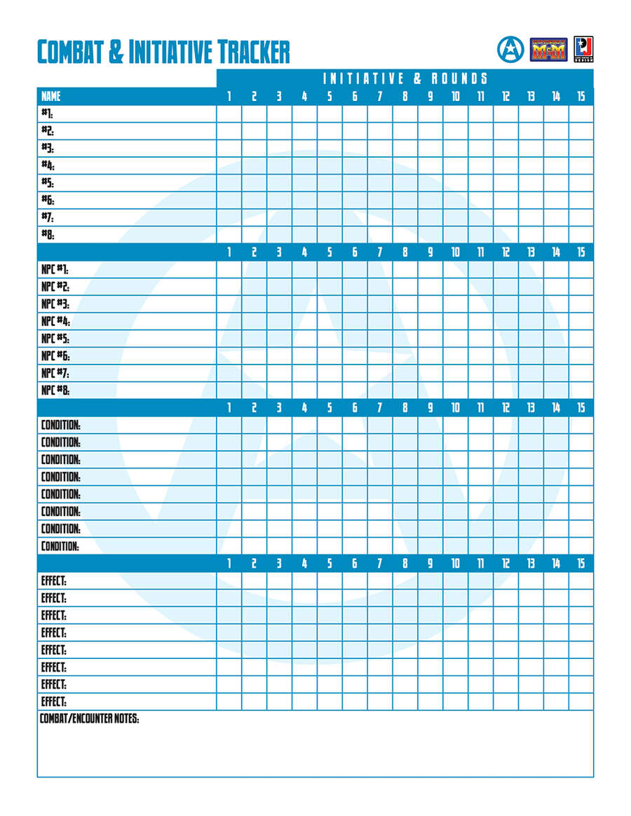 Amazing Universe Combat & Initiative Tracker (Super-Powered by M&M ...