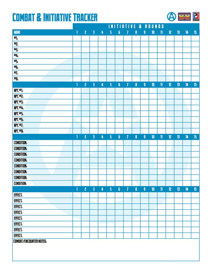 Amazing Universe Combat & Initiative Tracker (Super-Powered by M&M ...