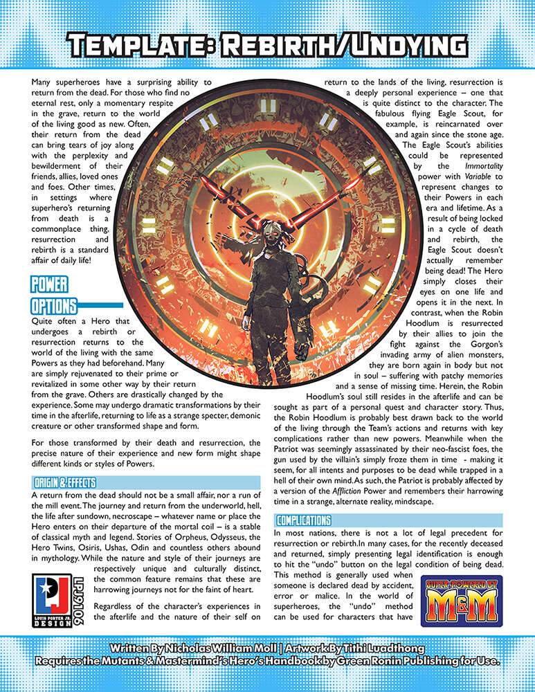 Template: Rebirth/Undying (Super-Powered by M&M) - LPJ Design | Amazing ...