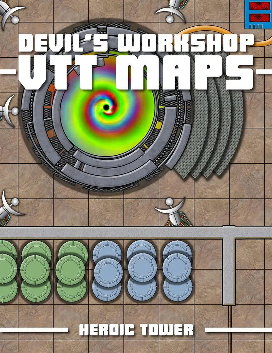 Devil’s Workshop VTT Maps: Heroic Tower - LPJ Design | DriveThruRPG
