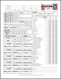 Basic Character Sheet (PFRPG) - LPJ Design | Pathfinder Roleplaying ...