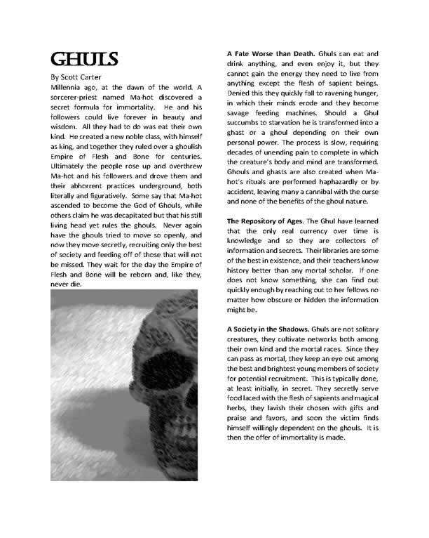 Ghul - Scott Carter Games | DriveThruRPG