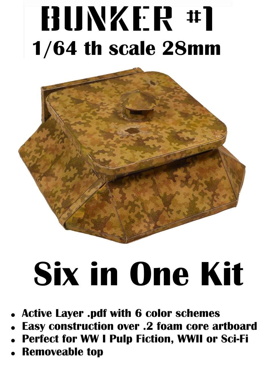 Bunker #1 1/64th scale - Reviresco tin-soldier | DriveThruRPG