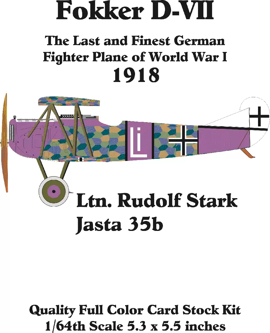 Fokker D-VII set 1Rudolf Stark Jasta 35b - Reviresco tin-soldier ...
