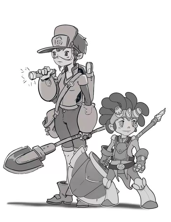 Excavator Boy and Girl - RPG Stock Art Bundle - Rian Trost RPG Stock ...