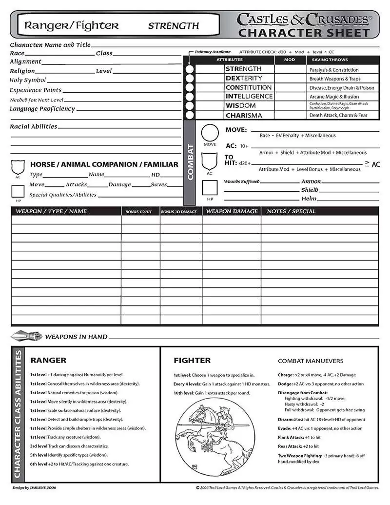 Personal Reference Sheet