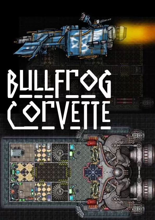 Spaceship Map - Bullfrog Corvette - Graemation | DriveThruRPG