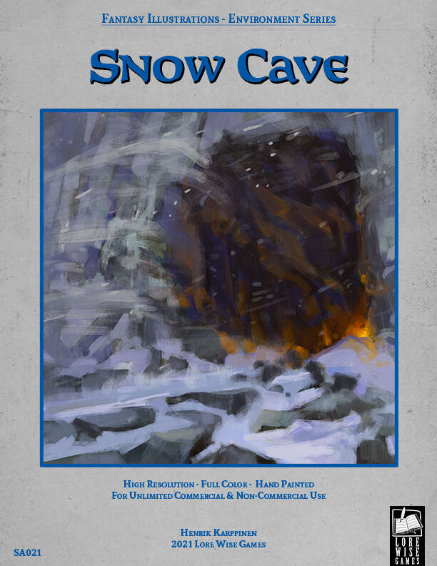 Fantasy Art - Snow Cave - Lore Wise Games | Fantasy Stock Art ...