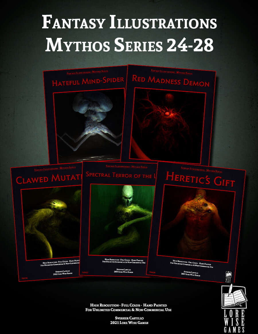 Fantasy Art - Mythos Series (24-28) [BUNDLE] - Lore Wise Games ...