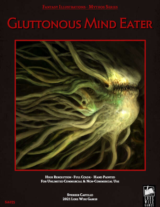 Mythos Art - Gluttonous Mind Eater - Lore Wise Games | Horror Stock Art ...