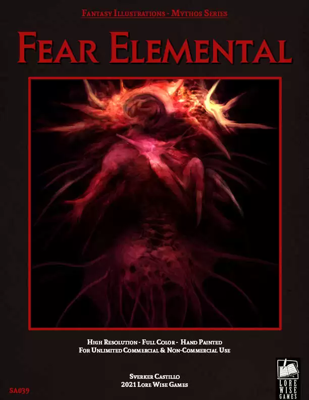 Mythos Art - Fear Elemental - Lore Wise Games | Horror Stock Art ...