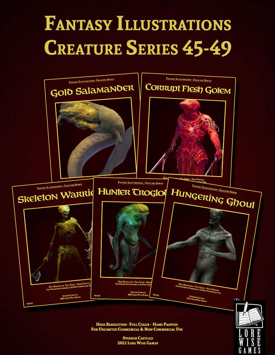 Fantasy Art - Creature Series (45-49) [BUNDLE] - Lore Wise Games ...