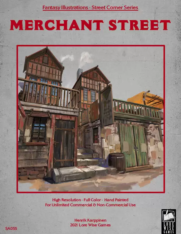 Fantasy Art - Merchant Street - Lore Wise Games | Fantasy Stock Art ...