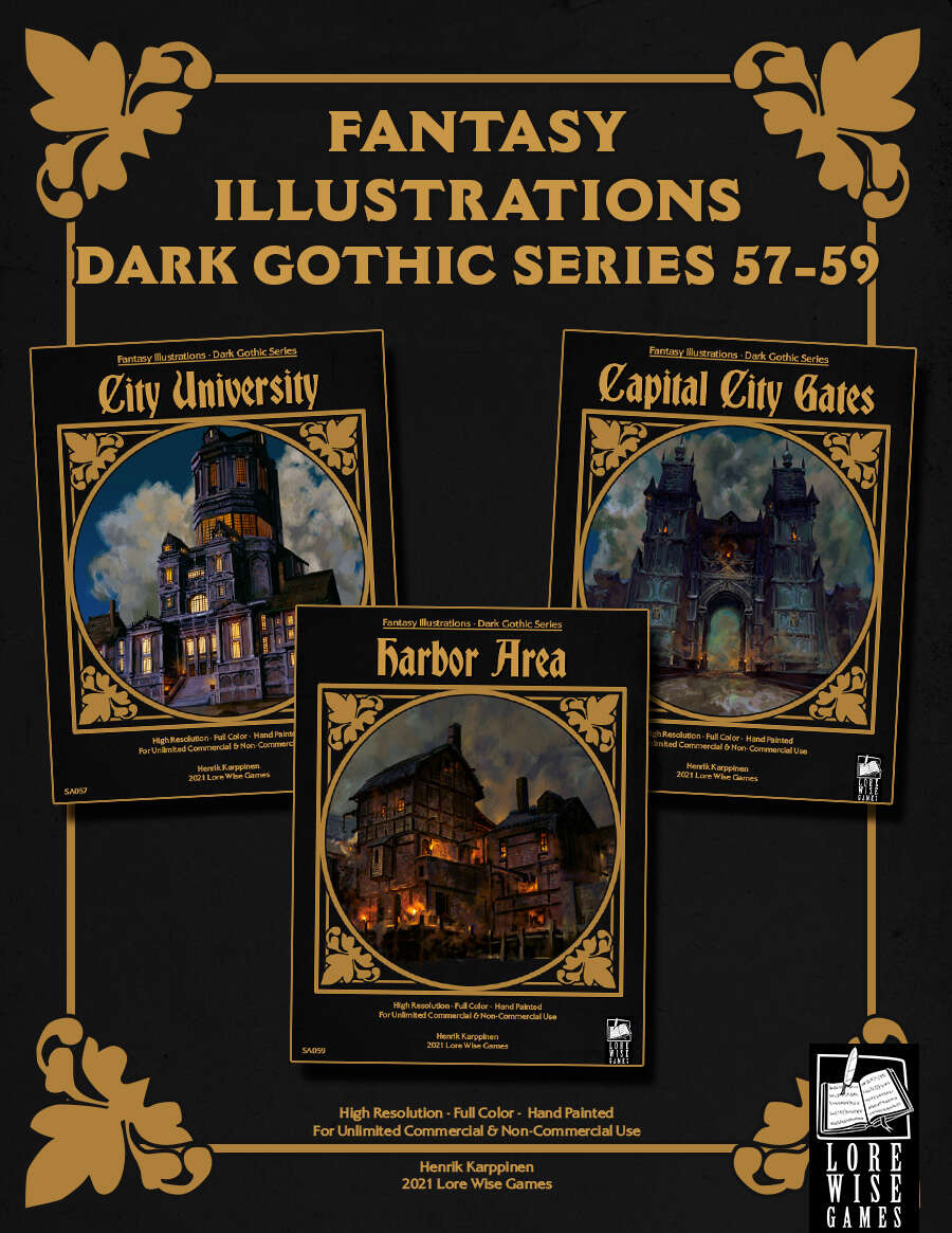 Fantasy Art - Dark Gothic Series (57-59) [BUNDLE] - Lore Wise Games ...