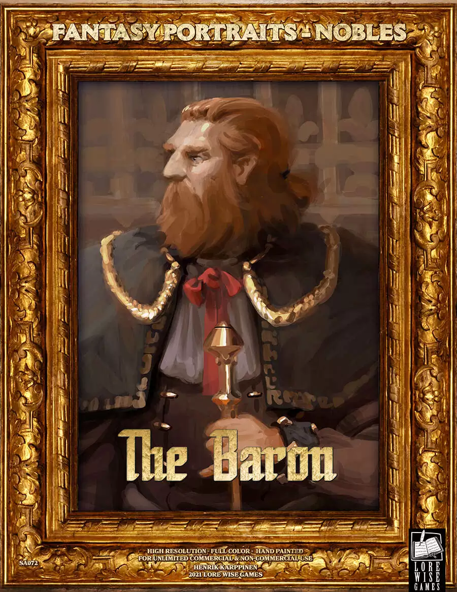 Portrait Art - Nobles - The Baron - Lore Wise Games | Fantasy Stock Art ...