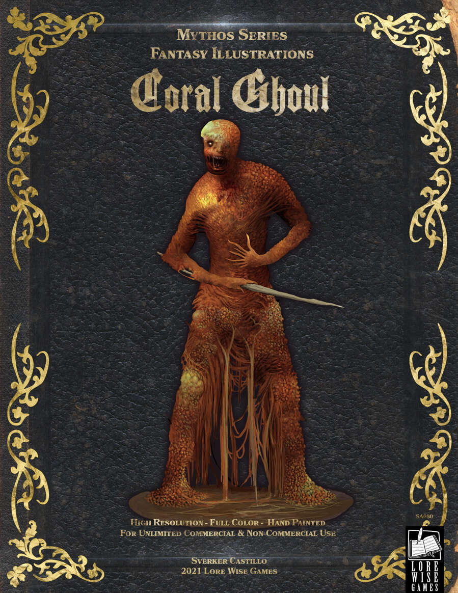 Mythos Art - Coral Ghoul - Lore Wise Games | Horror Stock Art ...