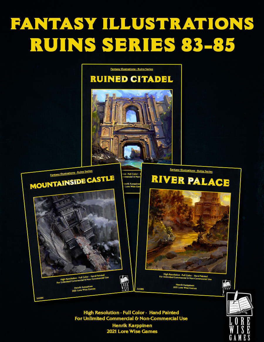 Fantasy Art - Ruins Series (83-85) [BUNDLE] - Lore Wise Games | Fantasy ...