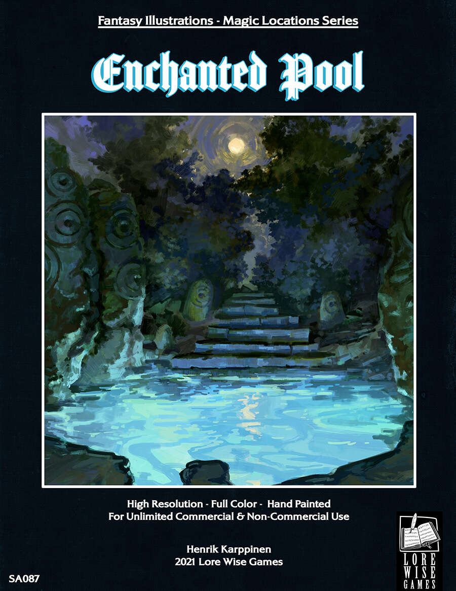 Fantasy Art - Enchanted Pool - Lore Wise Games | Fantasy Stock Art ...