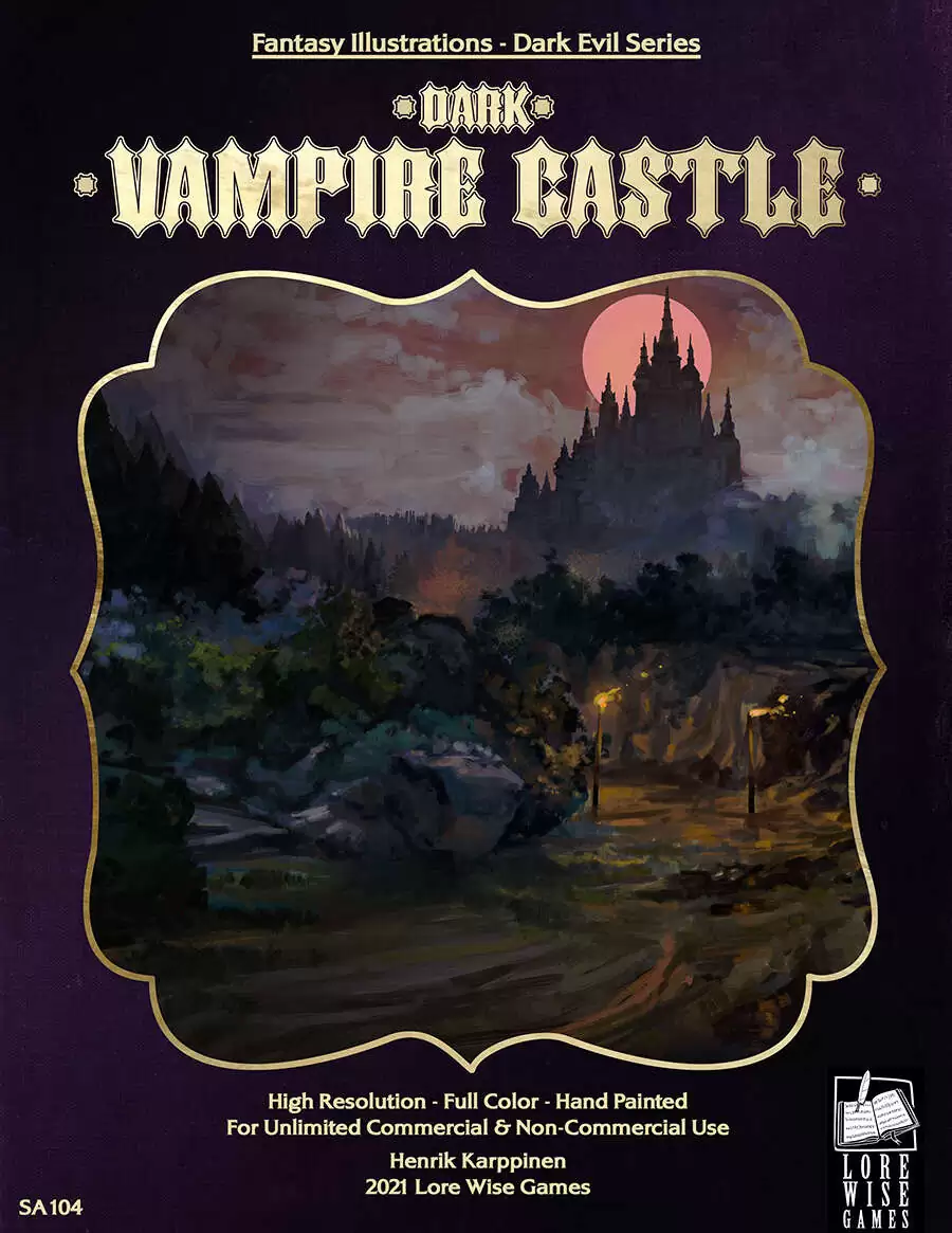 Fantasy Art - Dark Vampire Castle - Lore Wise Games | Fantasy Stock Art ...