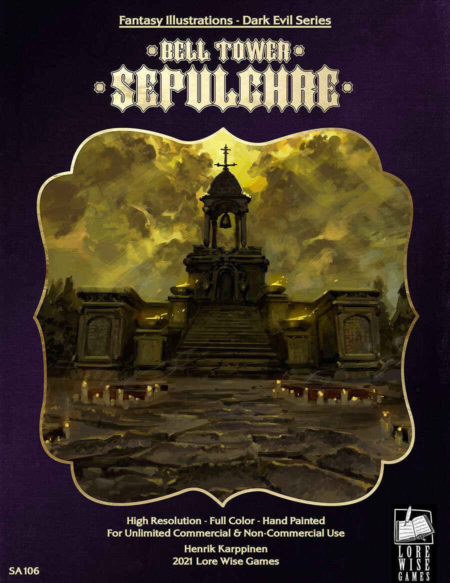 Fantasy Art - Bell Tower Sepulchre - Lore Wise Games | Fantasy Stock ...