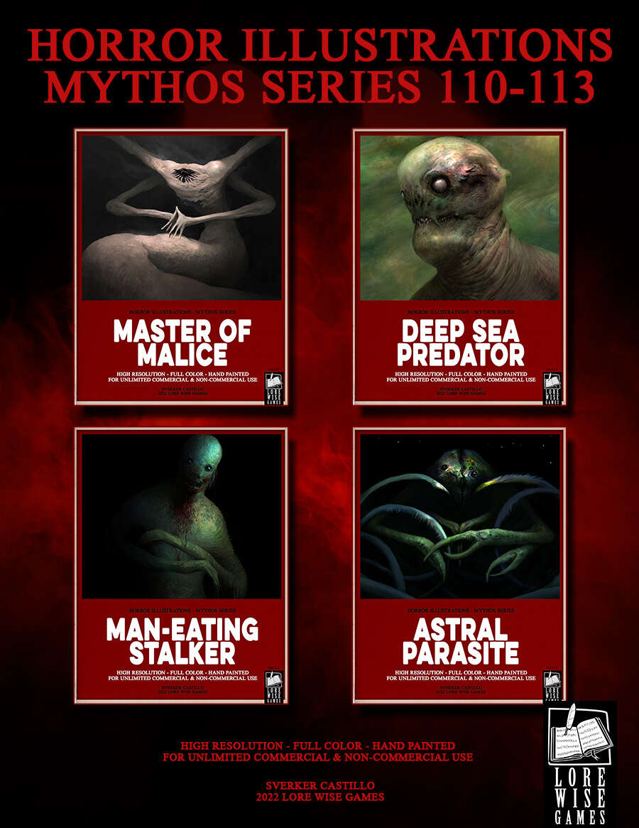 Horror Art - Mythos Series (110-113) [BUNDLE] - Lore Wise Games ...