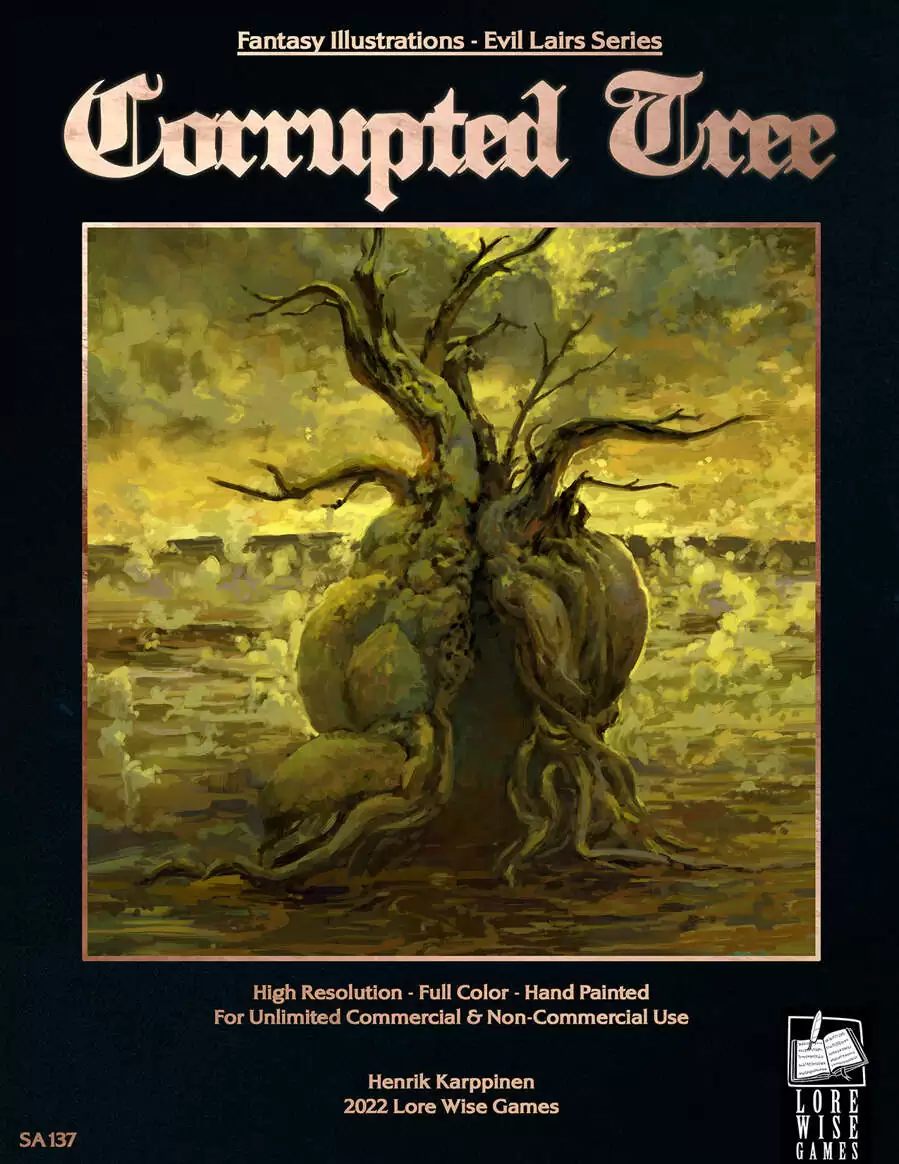Fantasy Art - Corrupted Tree - Lore Wise Games | Fantasy Stock Art ...