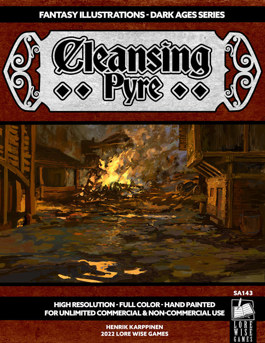Fantasy Art - Cleansing Pyre - Lore Wise Games | Fantasy Stock Art ...